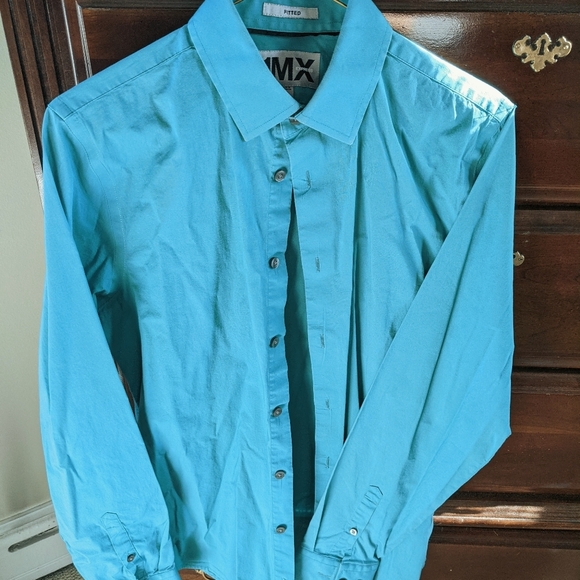 Express | Shirts | Express Small Teal Green Button Down Shirt | Poshmark